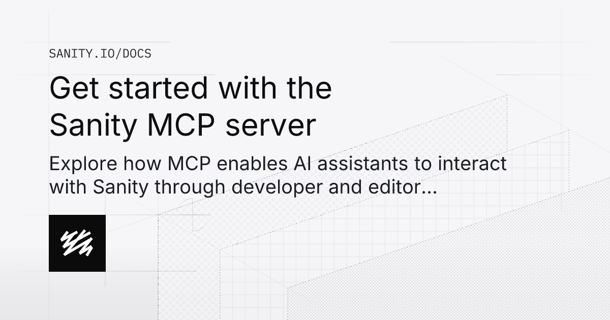 Sanity MCP server | Sanity Docs