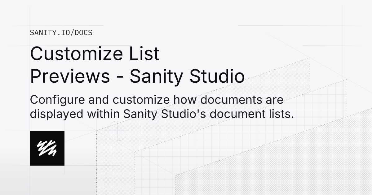 List Previews | Sanity Docs