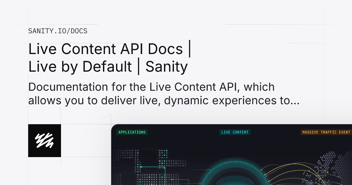 Live Content API | Sanity Docs