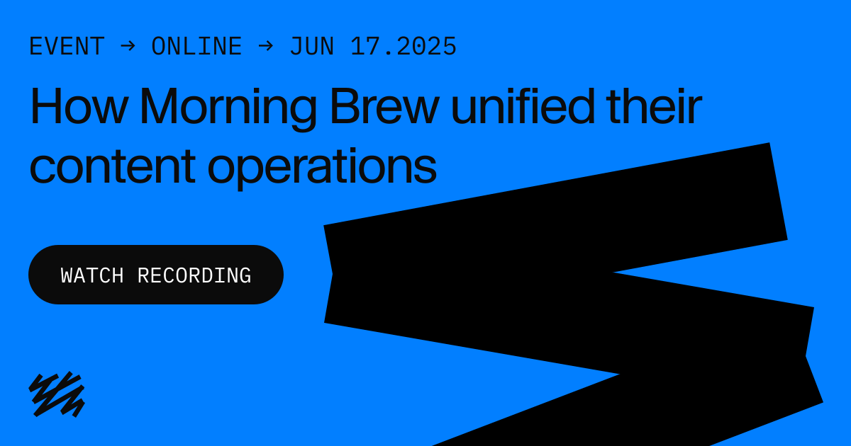 How Morning Brew unified their content operations | Sanity